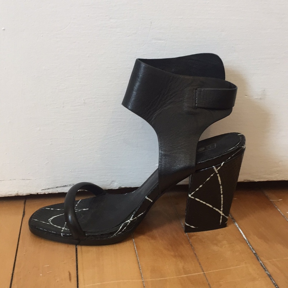 Sol Sana Black Paint Splattered Heels - Gem